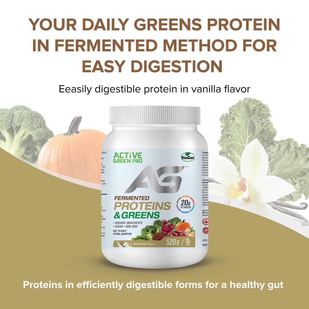 Active Green Pro-Fermented Proteins & Greens - Natural Vanilla Flavour ...